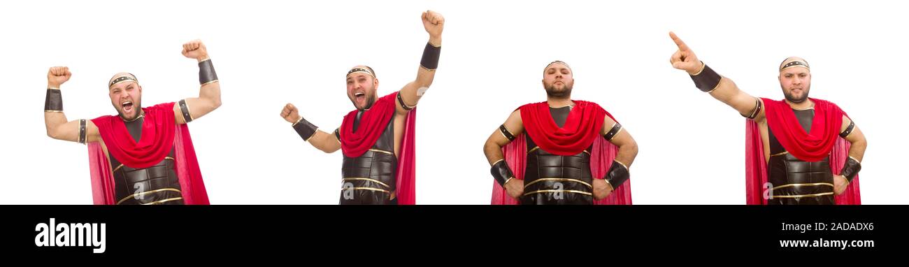 Gladiator isolated on white background Stock Photo - Alamy