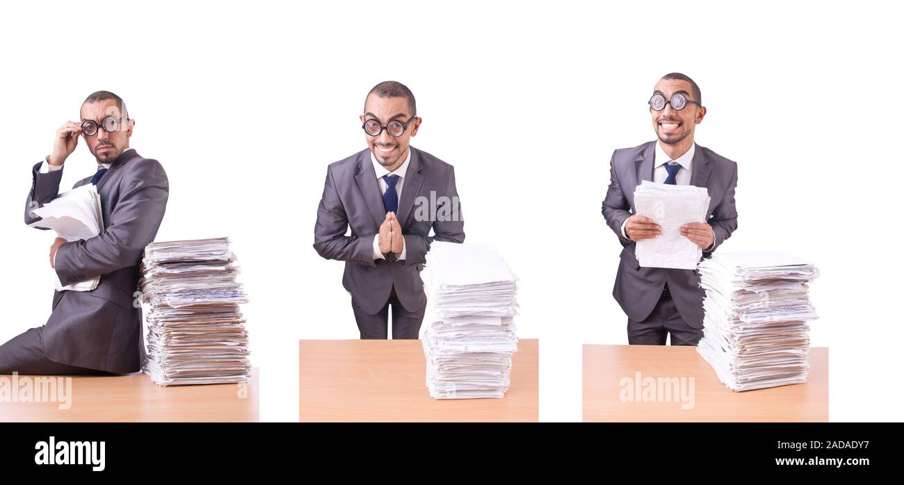 Busy businessman lots papers hi-res stock photography and images - Alamy