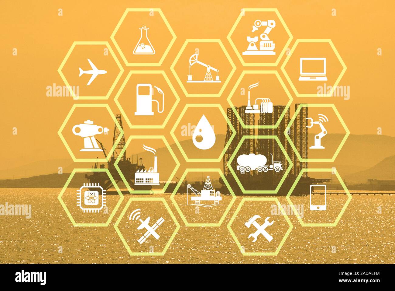 Concept of automation in oil and gas industry Stock Photo - Alamy