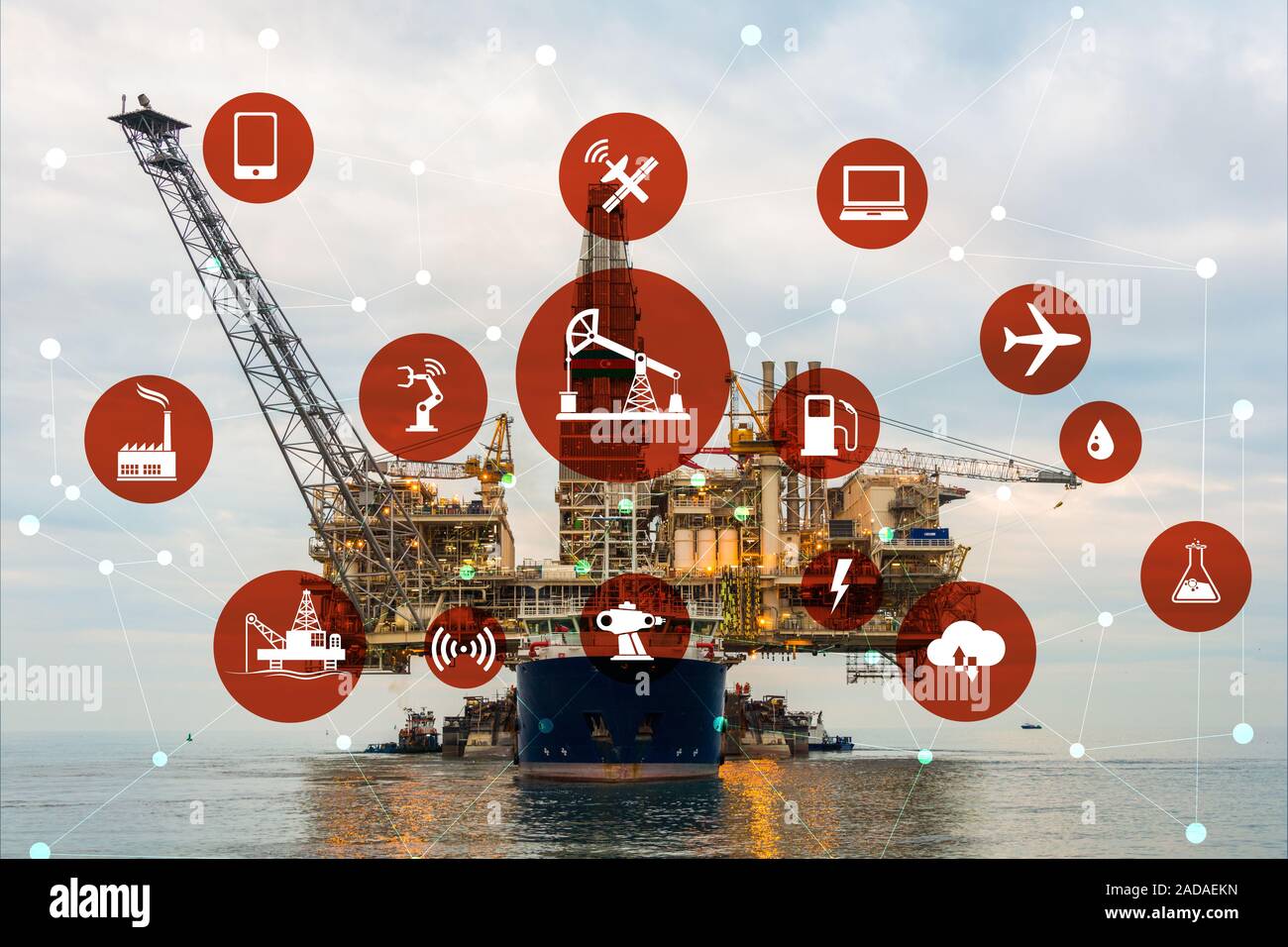 Concept of automation in oil and gas industry Stock Photo - Alamy
