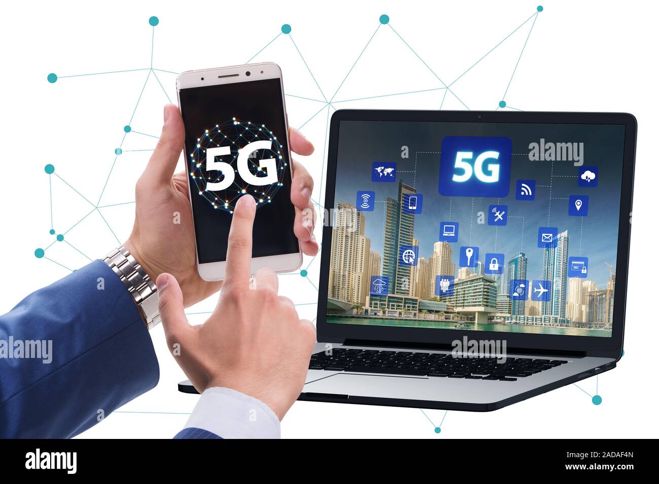 5G mobile technology concept - high internet speed Stock Photo - Alamy