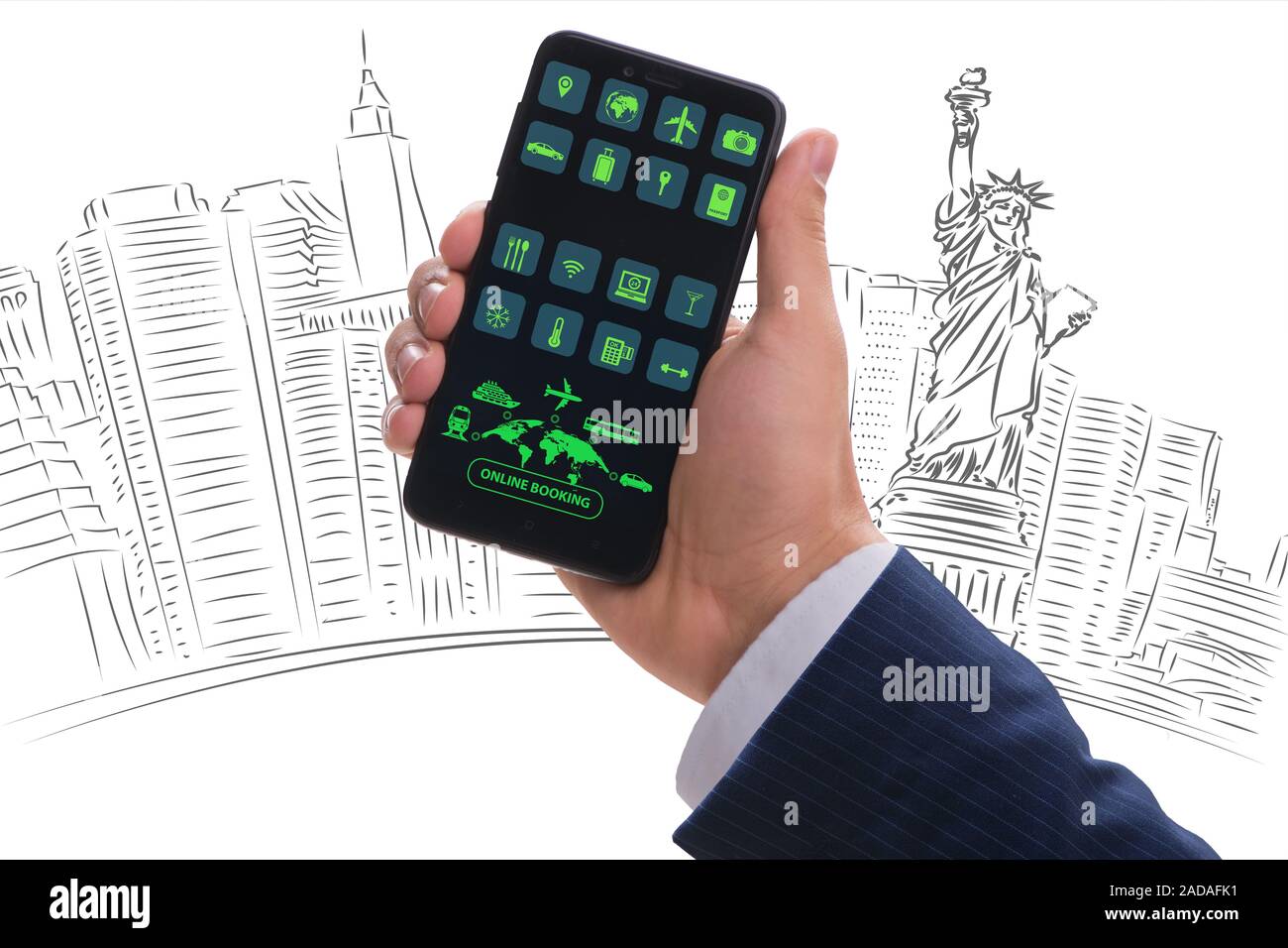 Flight ticket booking online Cut Out Stock Images & Pictures - Alamy