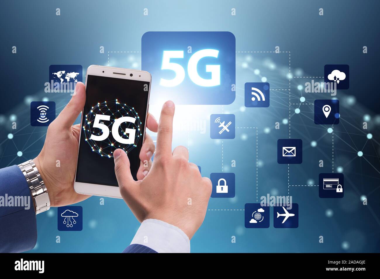 5G mobile technology concept - high internet speed Stock Photo - Alamy