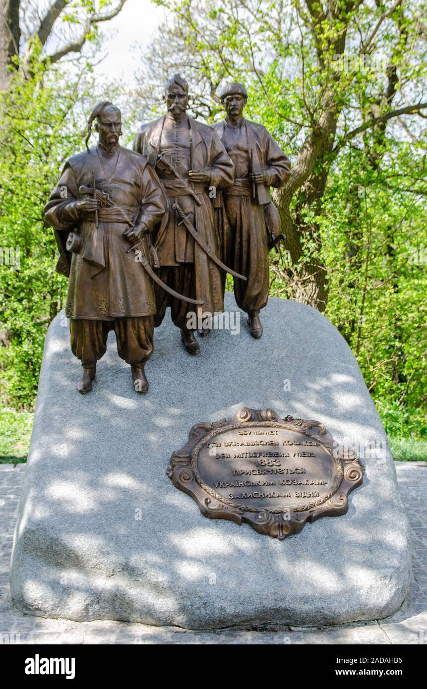 Battle for Vienna Ukrainian Cossacks Monument Leopoldsberg Vienna Stock ...