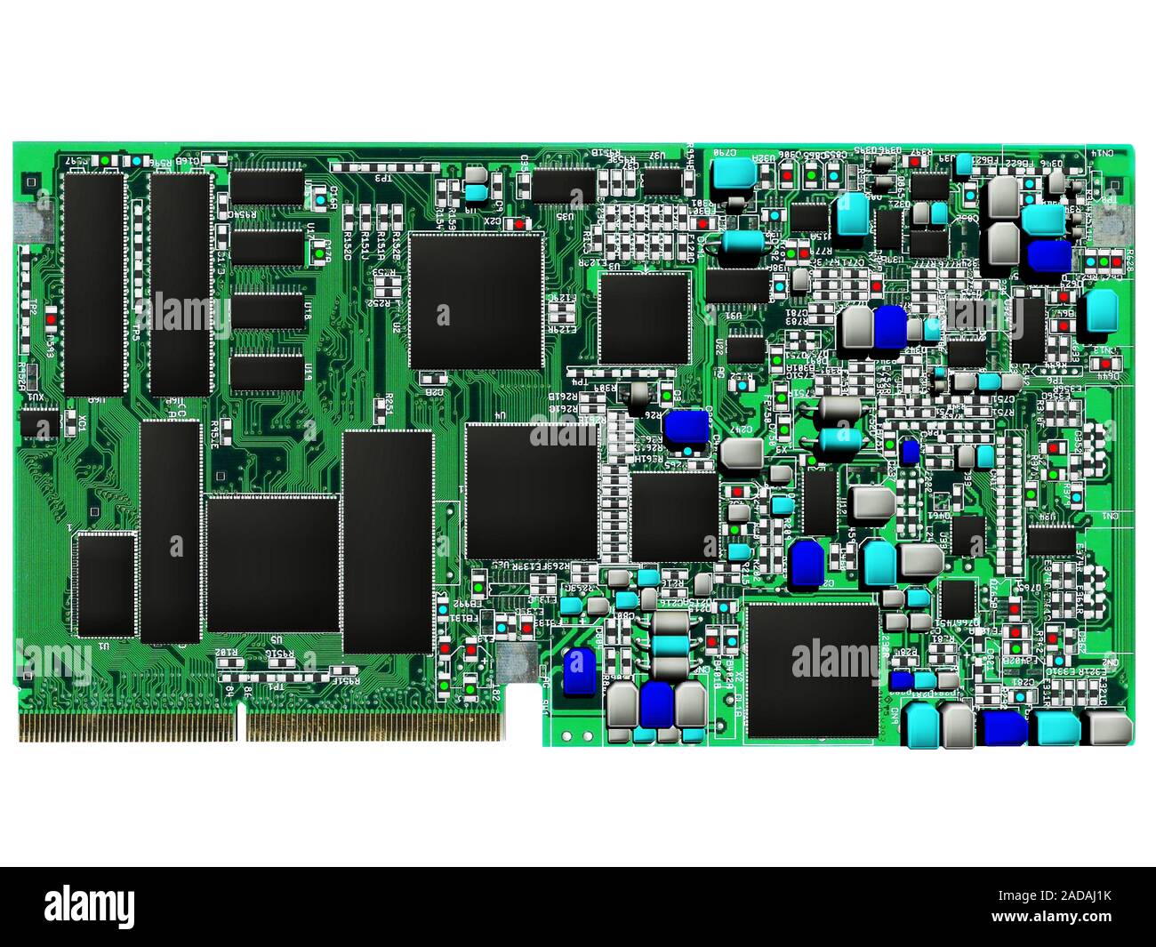 Circuits in a computer Stock Photo - Alamy