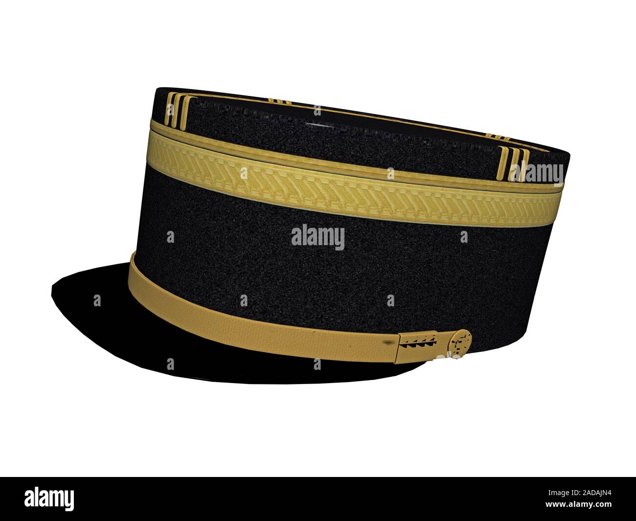 Miner cap in black and gold Stock Photo - Alamy