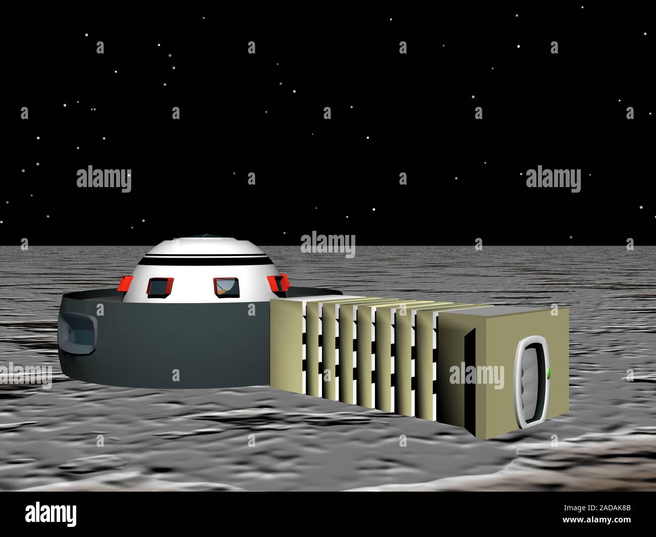 Moon base with lock Stock Photo - Alamy
