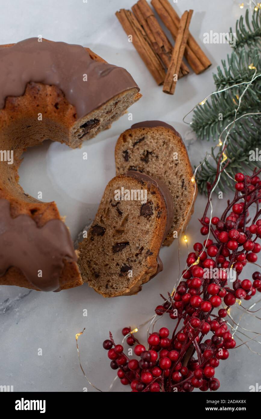 Christmas Sponge Cake Stock Photo - Alamy