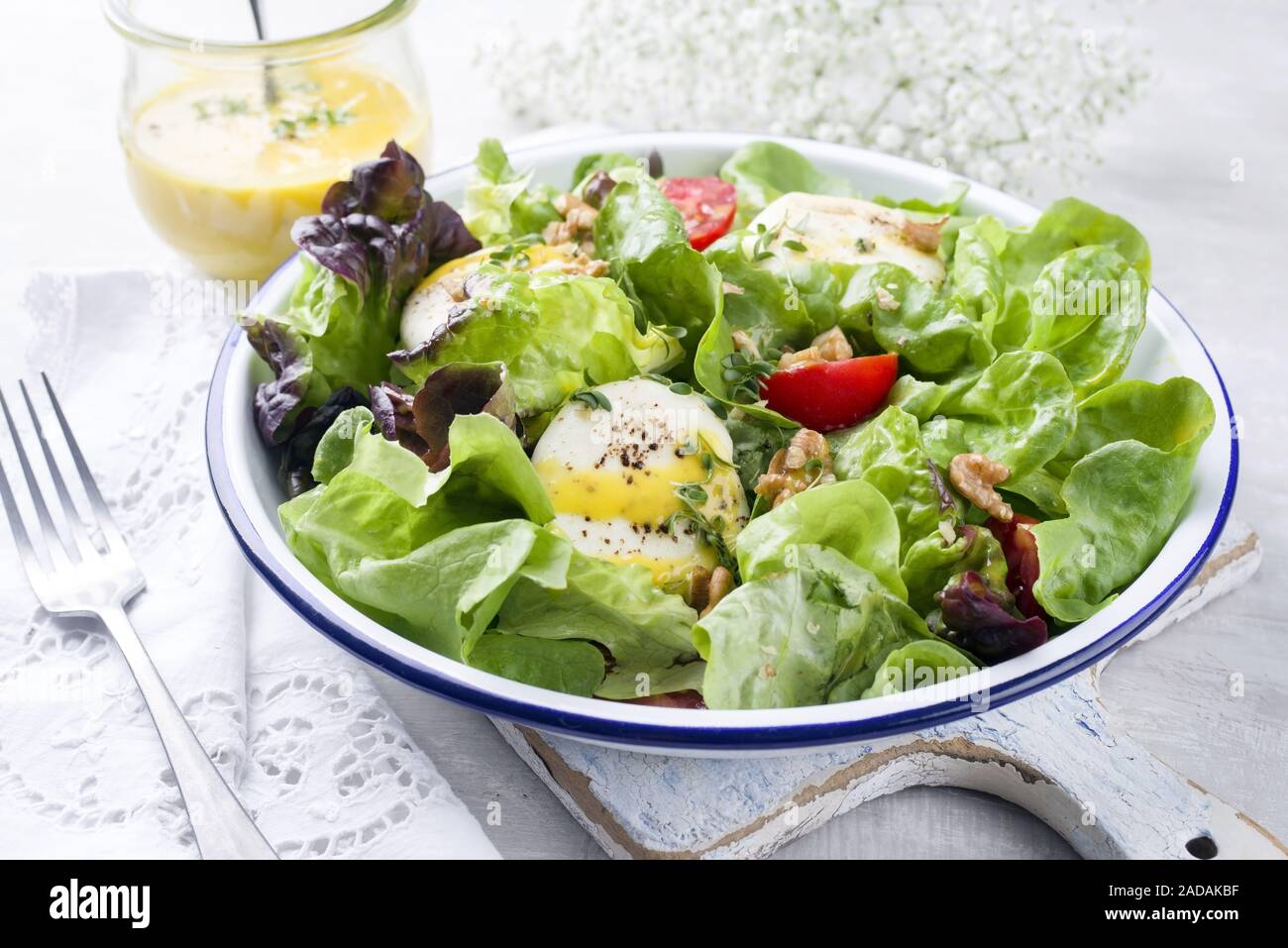 Traditional Germen summer lettuce with curled lettuce Stock Photo - Alamy