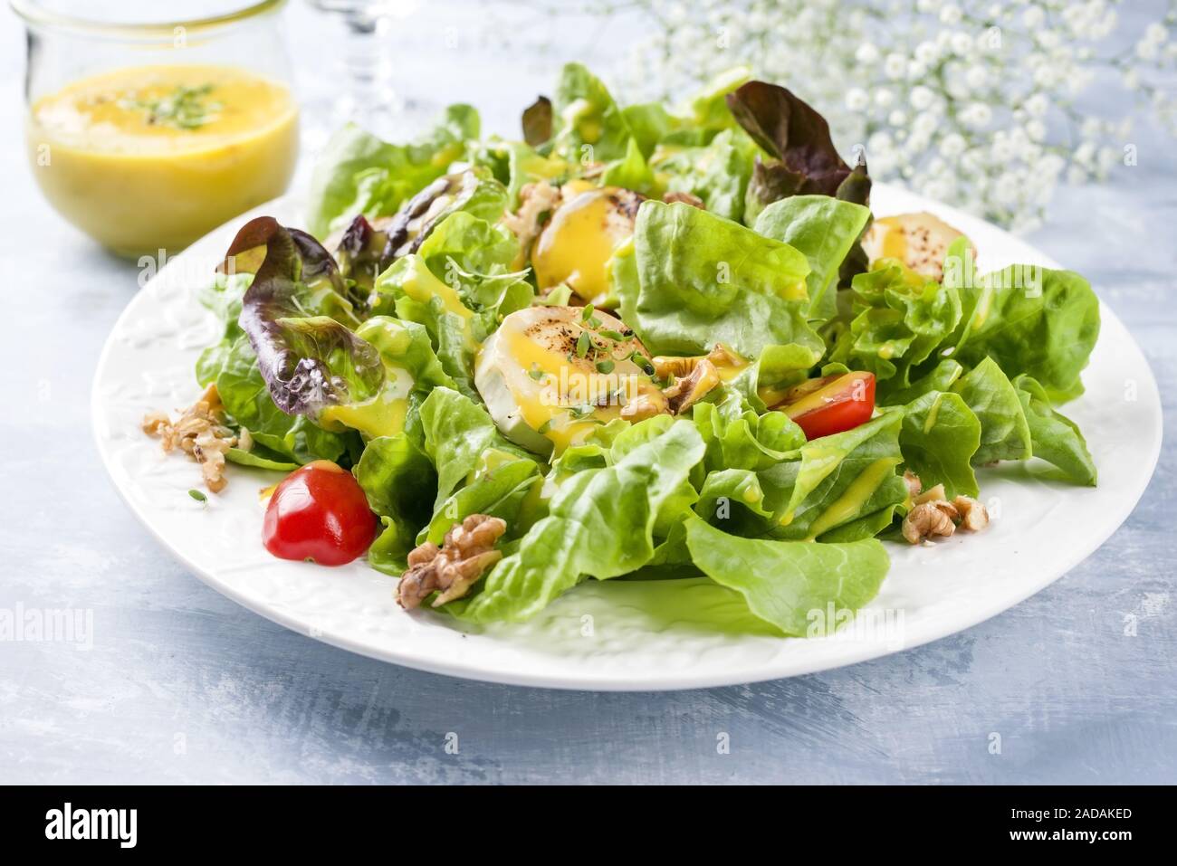 Traditional Germen summer lettuce with curled lettuce Stock Photo - Alamy