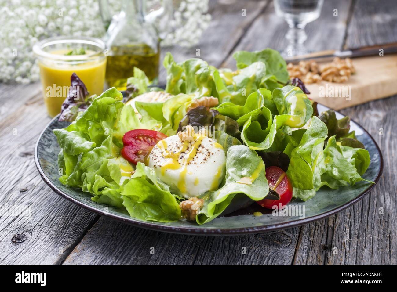 Traditional Germen summer lettuce with curled lettuce Stock Photo - Alamy