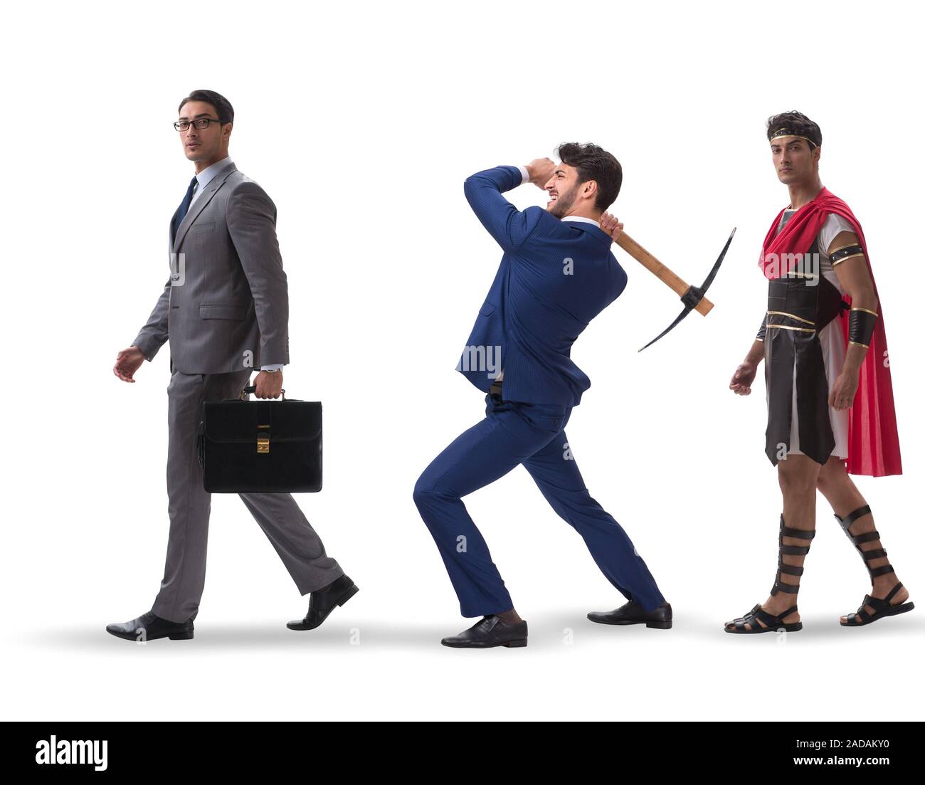 Progression of man mankind from ancient to modern Stock Photo - Alamy