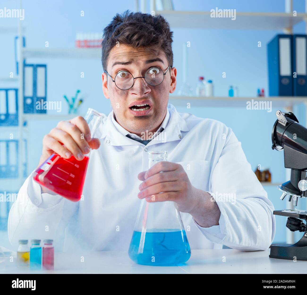 Explosion in a laboratory hi-res stock photography and images - Alamy