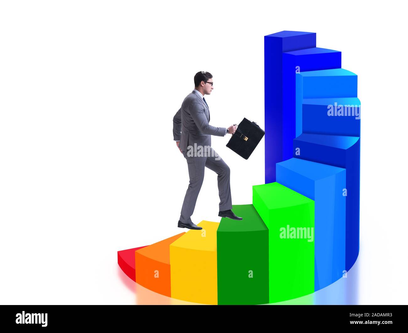 Career development with stairs in Business concept Stock Photo - Alamy