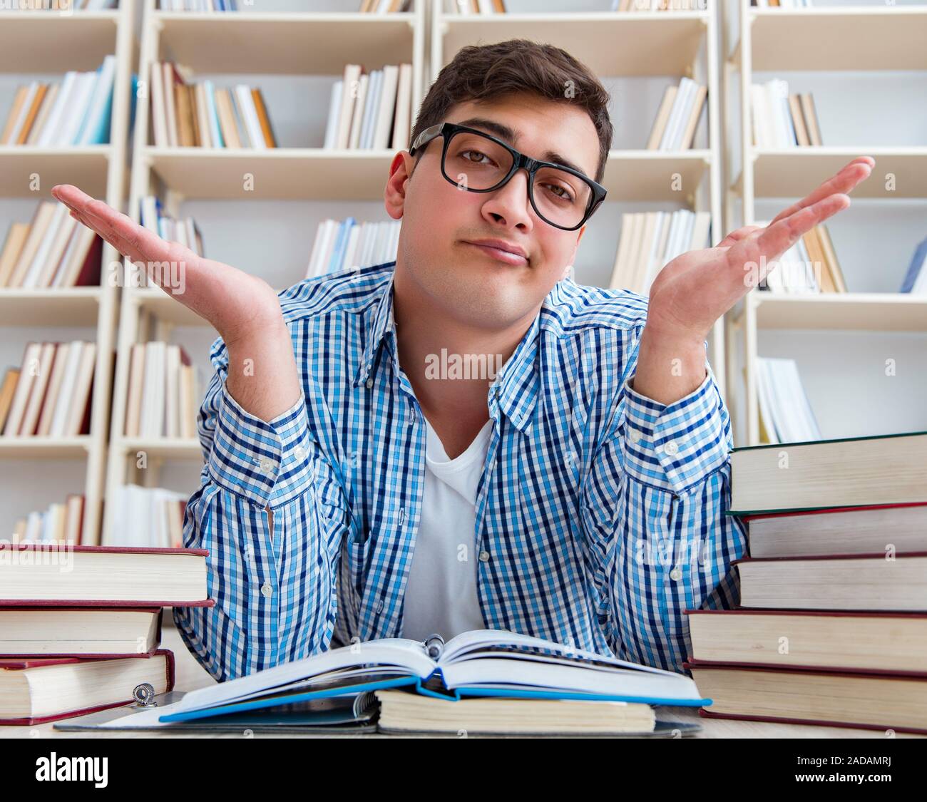Confused student reader hi-res stock photography and images - Alamy