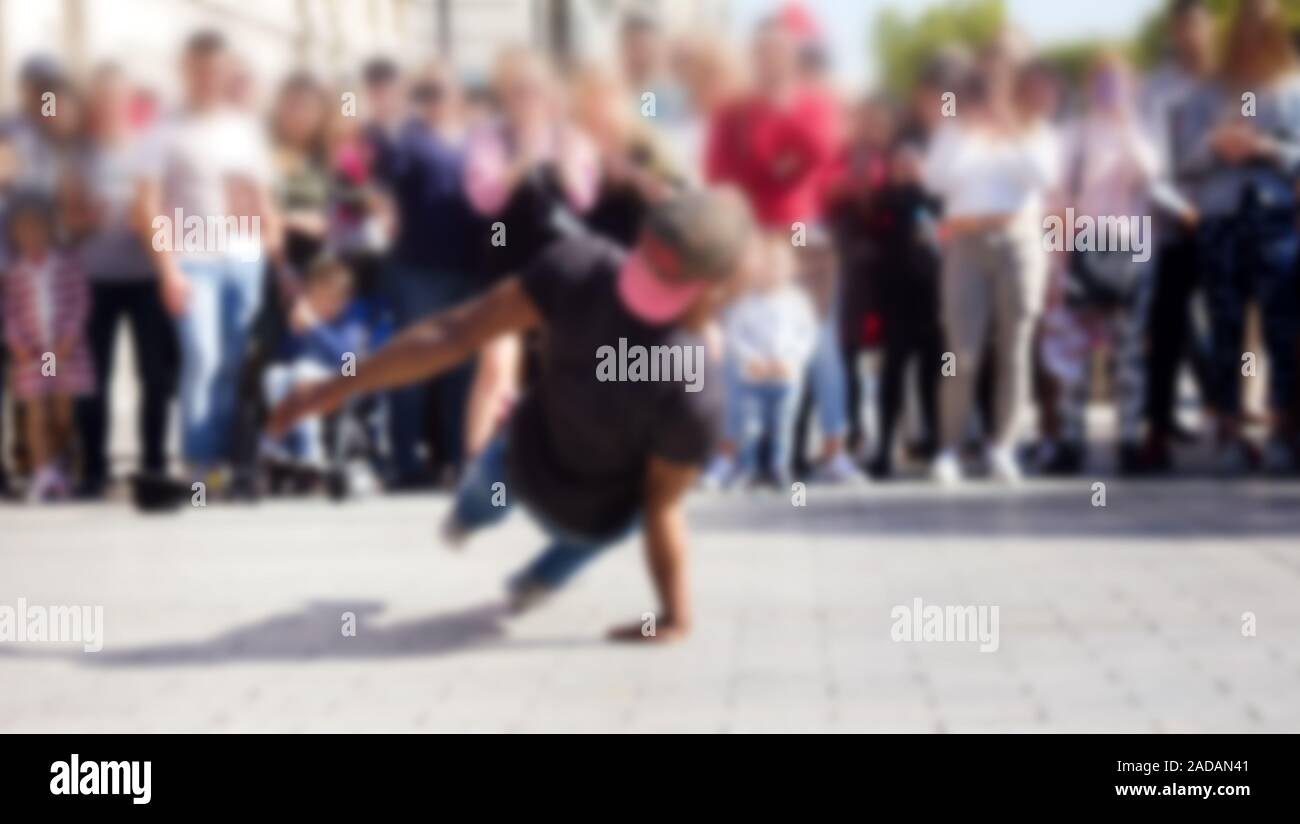 Street break dance show Stock Photo - Alamy