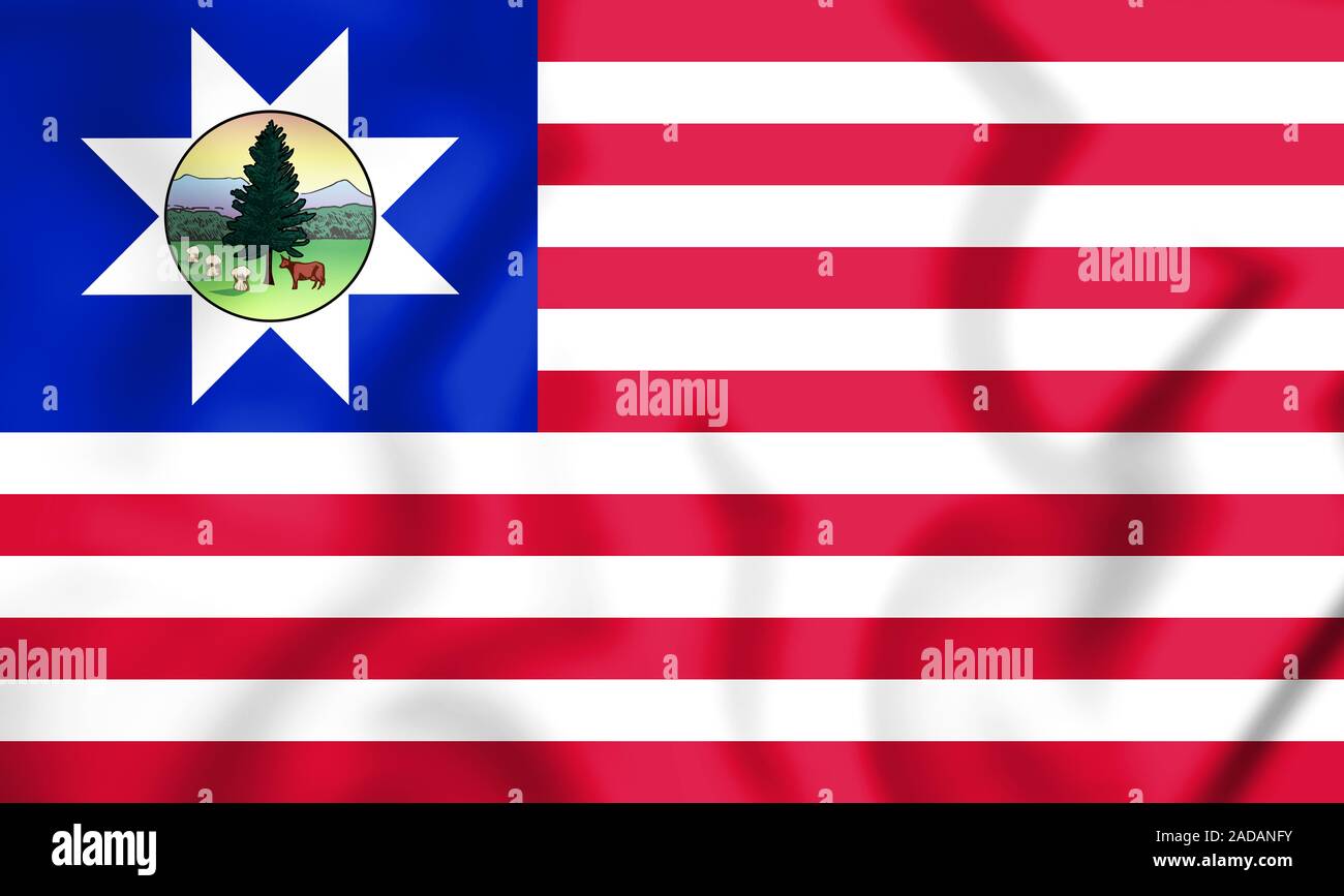 3D Flag of Vermont state (1837-1923), USA. 3D Illustration Stock Photo ...