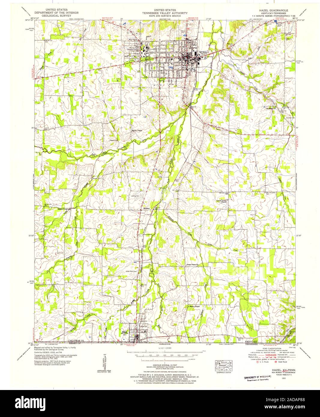 Map tennessee ky Cut Out Stock Images & Pictures - Alamy