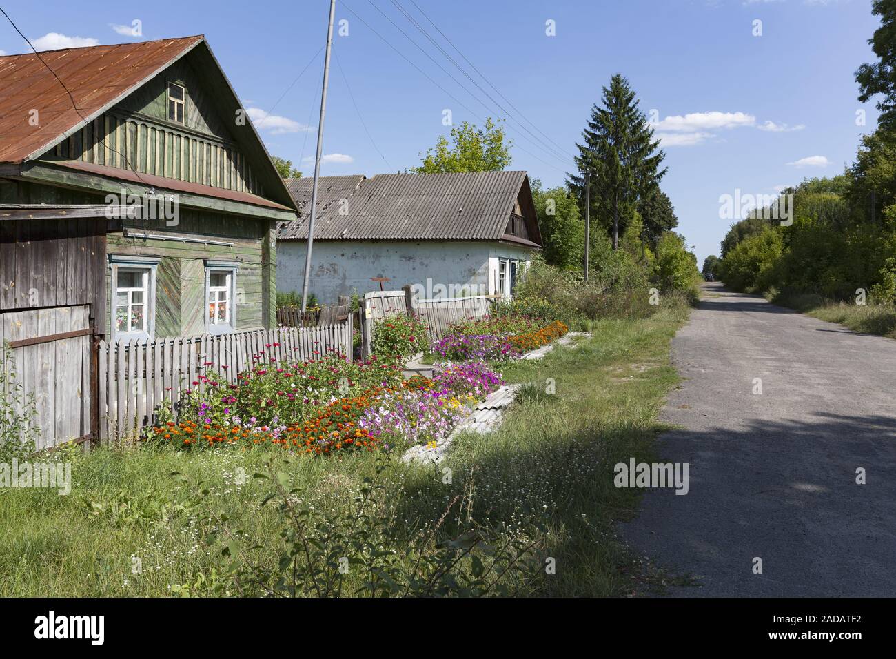 Typical residential house in the east of Belarus (Belarus Stock Photo ...