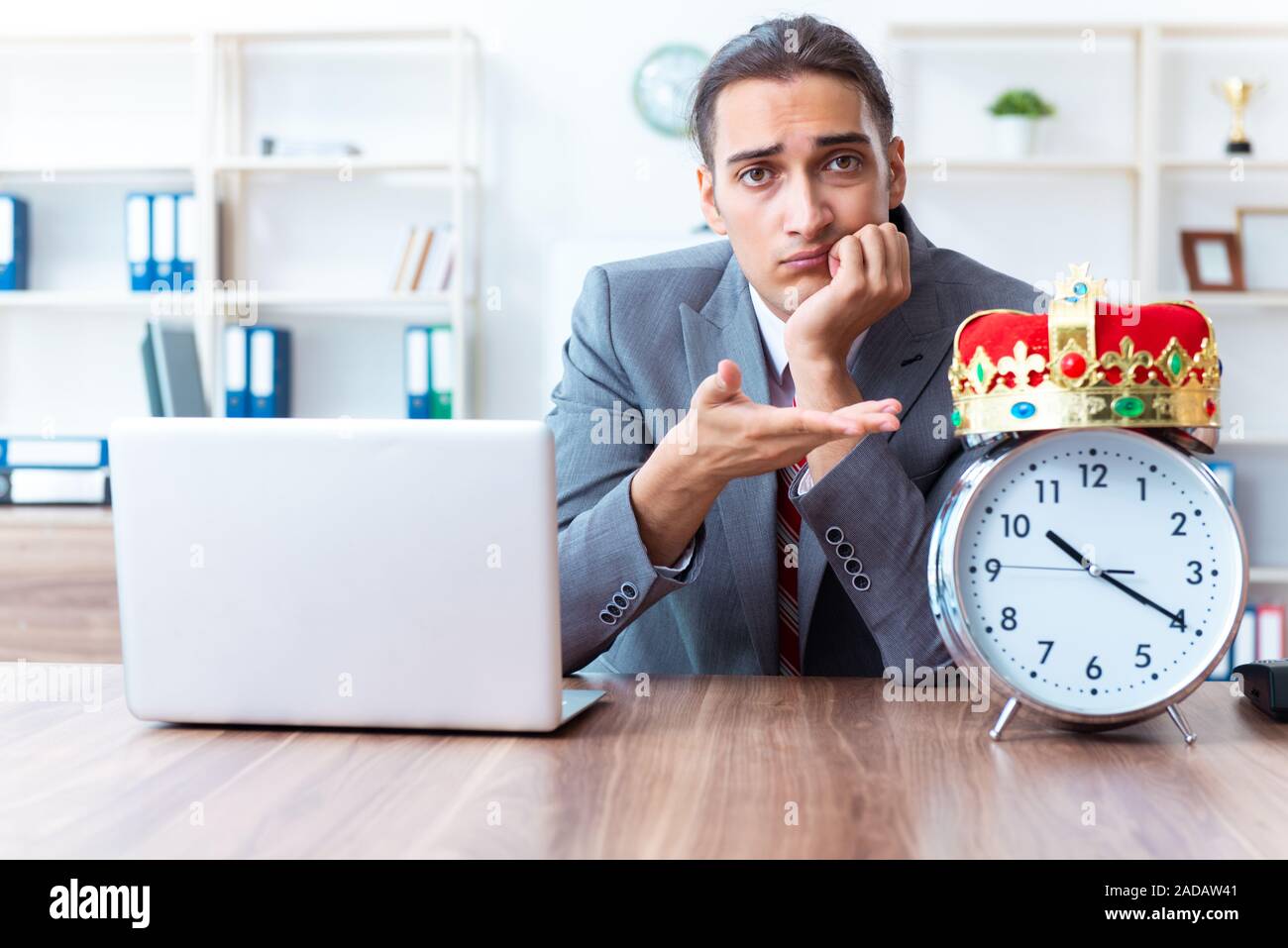 King Businessman at his workplace Stock Photo - Alamy