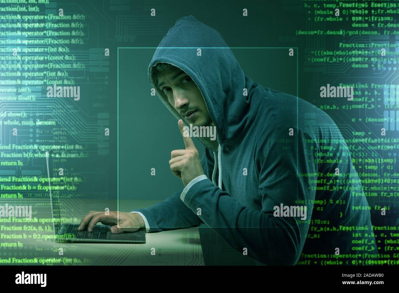 Hacker in digital security concept hi-res stock photography and images ...