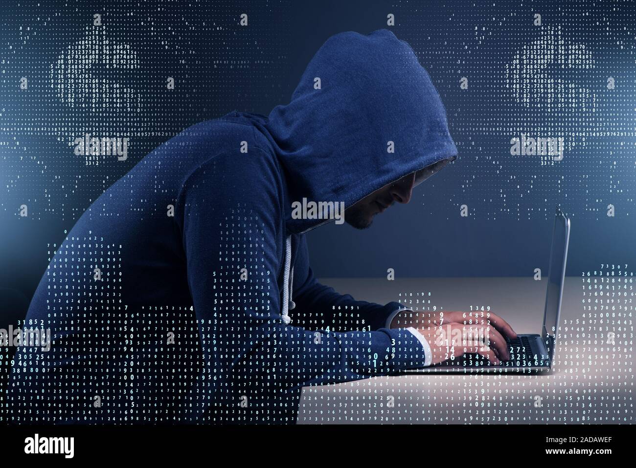 Hacker in digital security concept Stock Photo - Alamy
