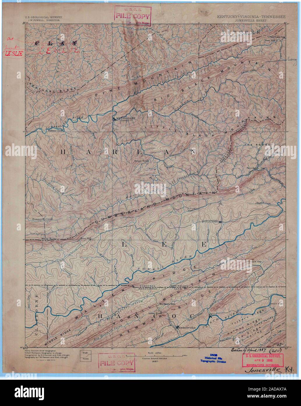 Jonesville map hi-res stock photography and images - Alamy