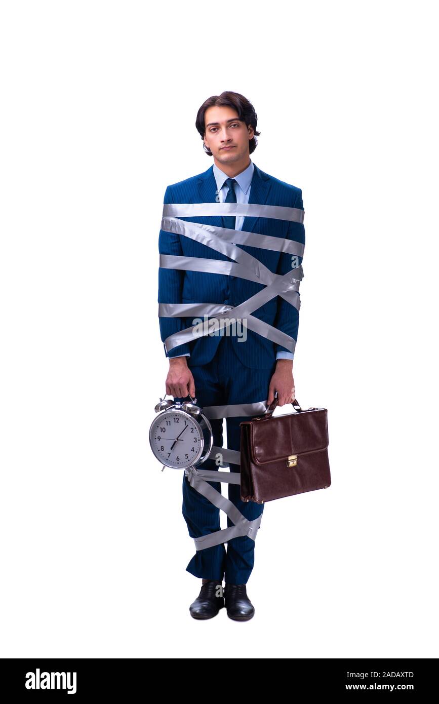 Young employee in time Cut Out Stock Images & Pictures - Alamy