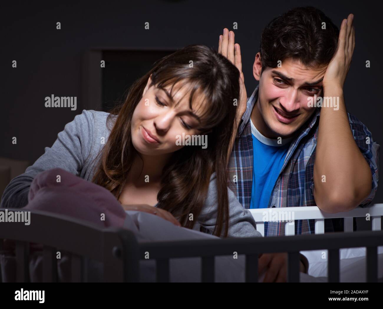Young parents stressed hi-res stock photography and images - Alamy