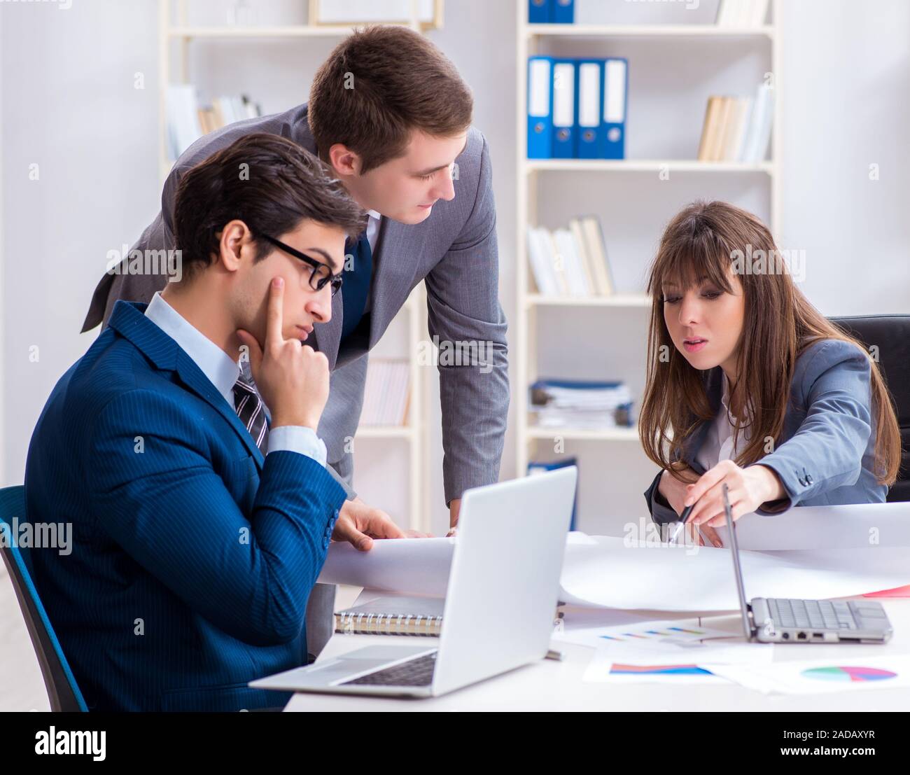 Business meeting with employees in the office Stock Photo - Alamy