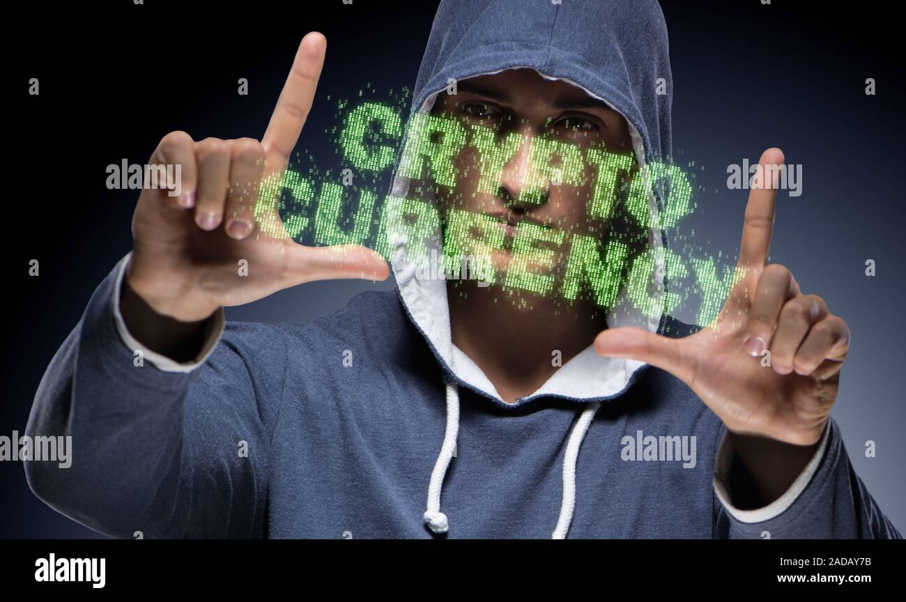 Hacker hacking cryptocurrency in blockchain concept Stock Photo - Alamy