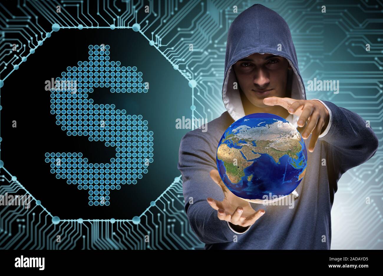 Hacker hacking banking financial system Stock Photo - Alamy