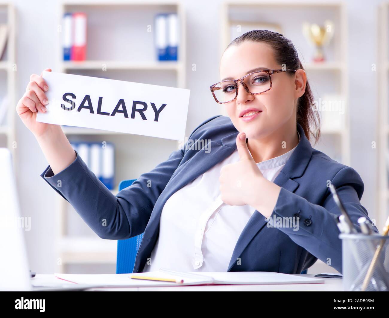 Businesswoman hiring new employees in office Stock Photo - Alamy