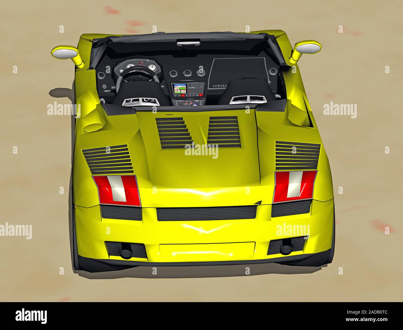 yellow sports car as a convertible Stock Photo - Alamy