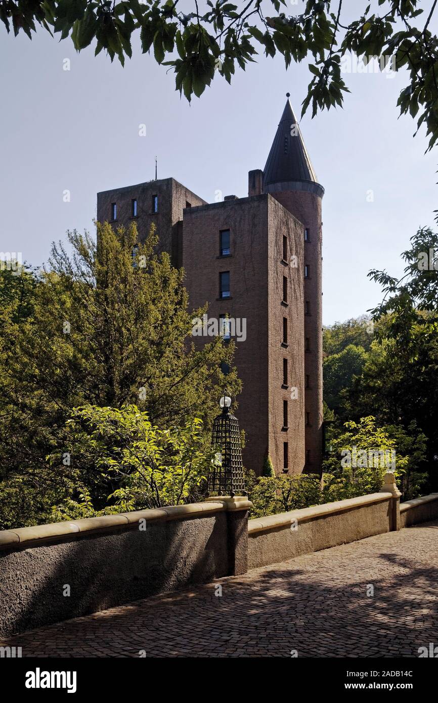 New residential tower of Landsberg Castle, Ratingen, North Rhine ...