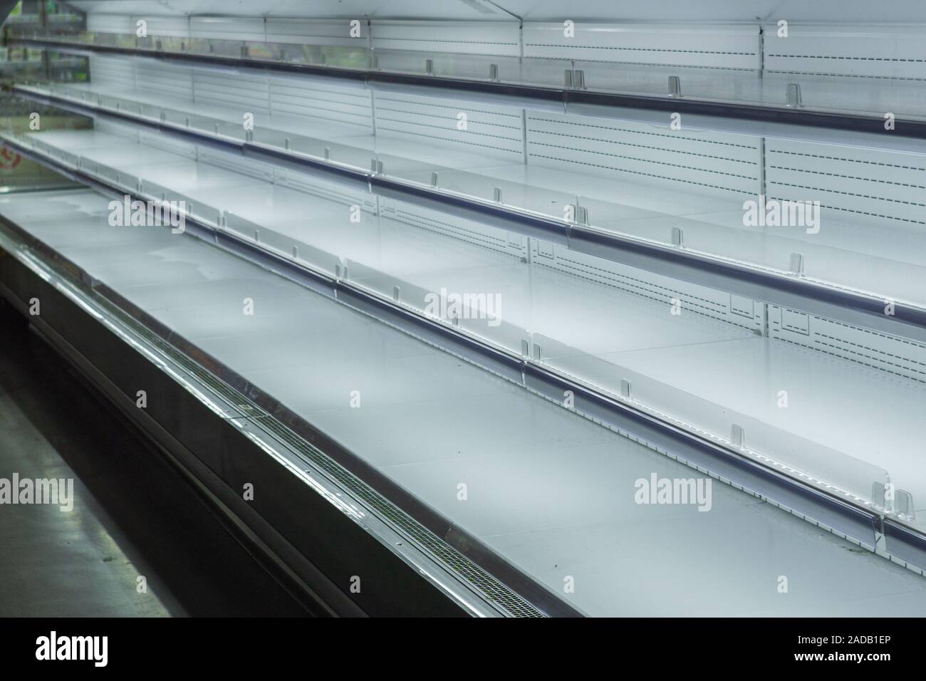 sale of goods, empty shelves, empty Windows no goods. Sale black Friday ...