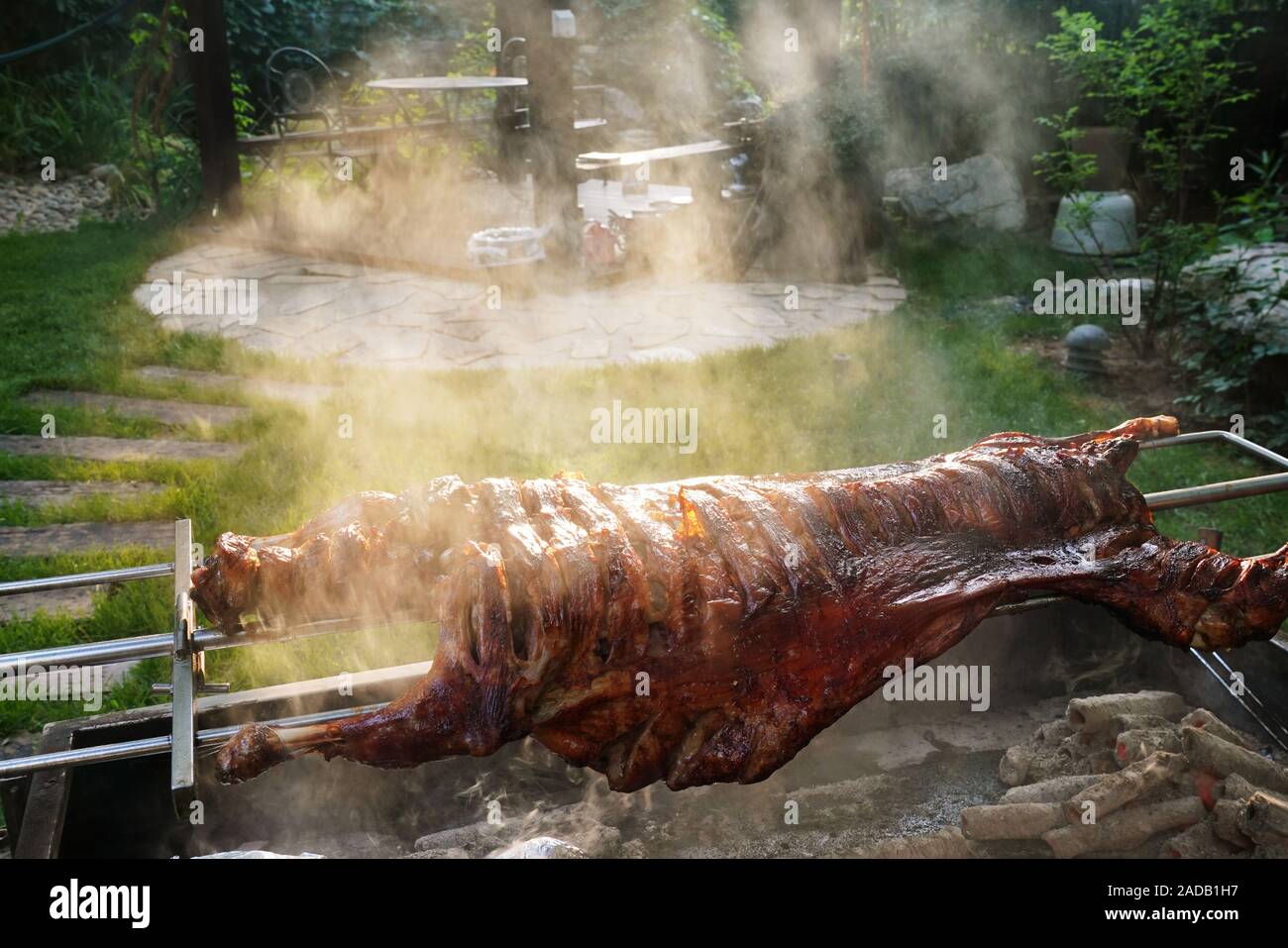 Roast Whole Lamb Stock Photo - Alamy