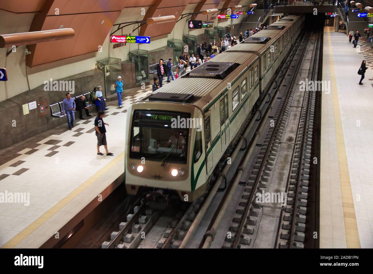 Sofia / Bulgaria - 14 Jul 2015: The subway in Sofia, Bulgaria Stock ...