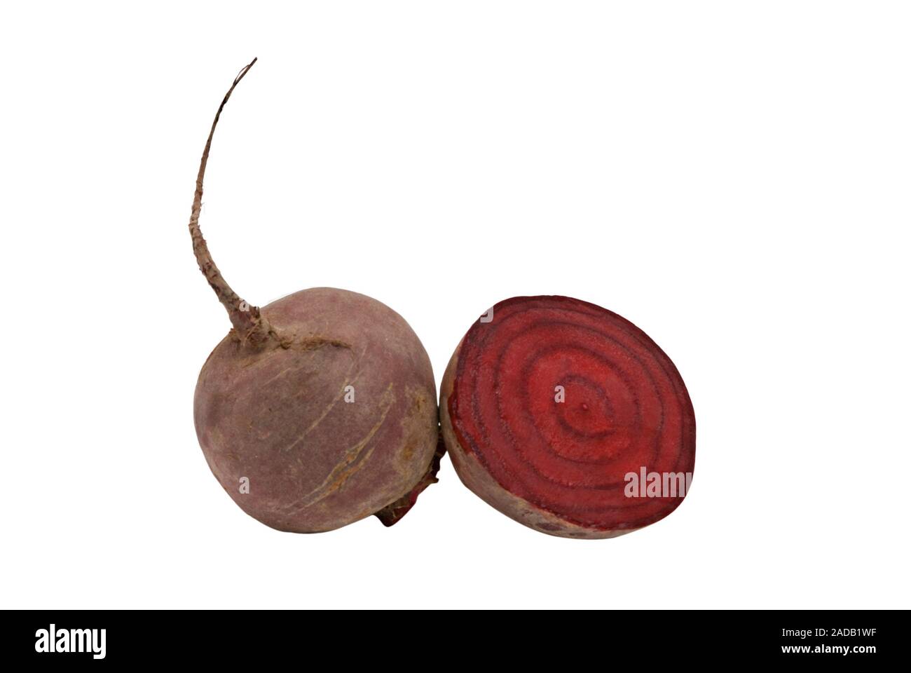beetroot and its section isolated on white background Stock Photo - Alamy
