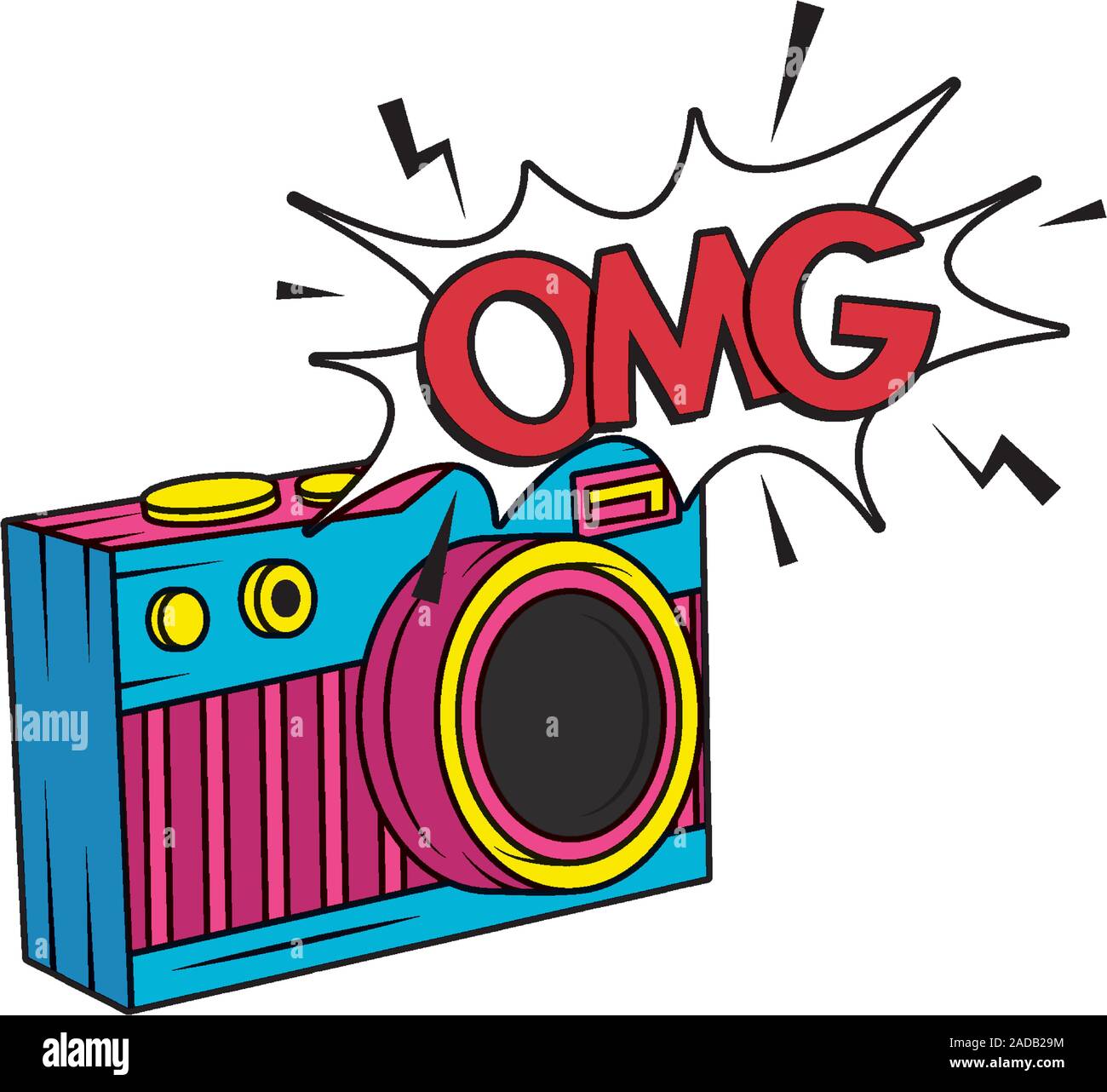 camera photographic pop art style Stock Vector Image & Art - Alamy