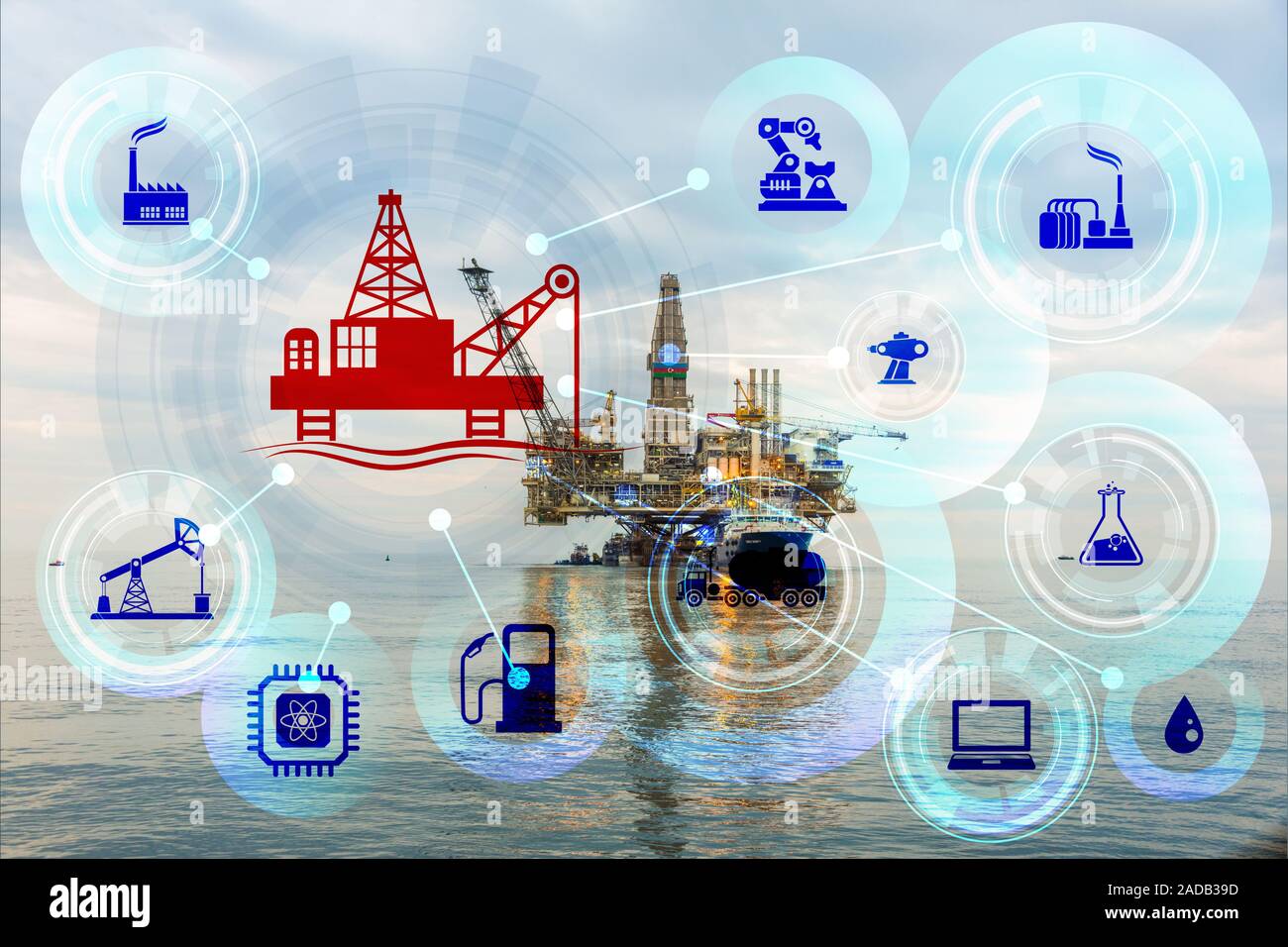 Offshore oil rig computer hi-res stock photography and images - Alamy