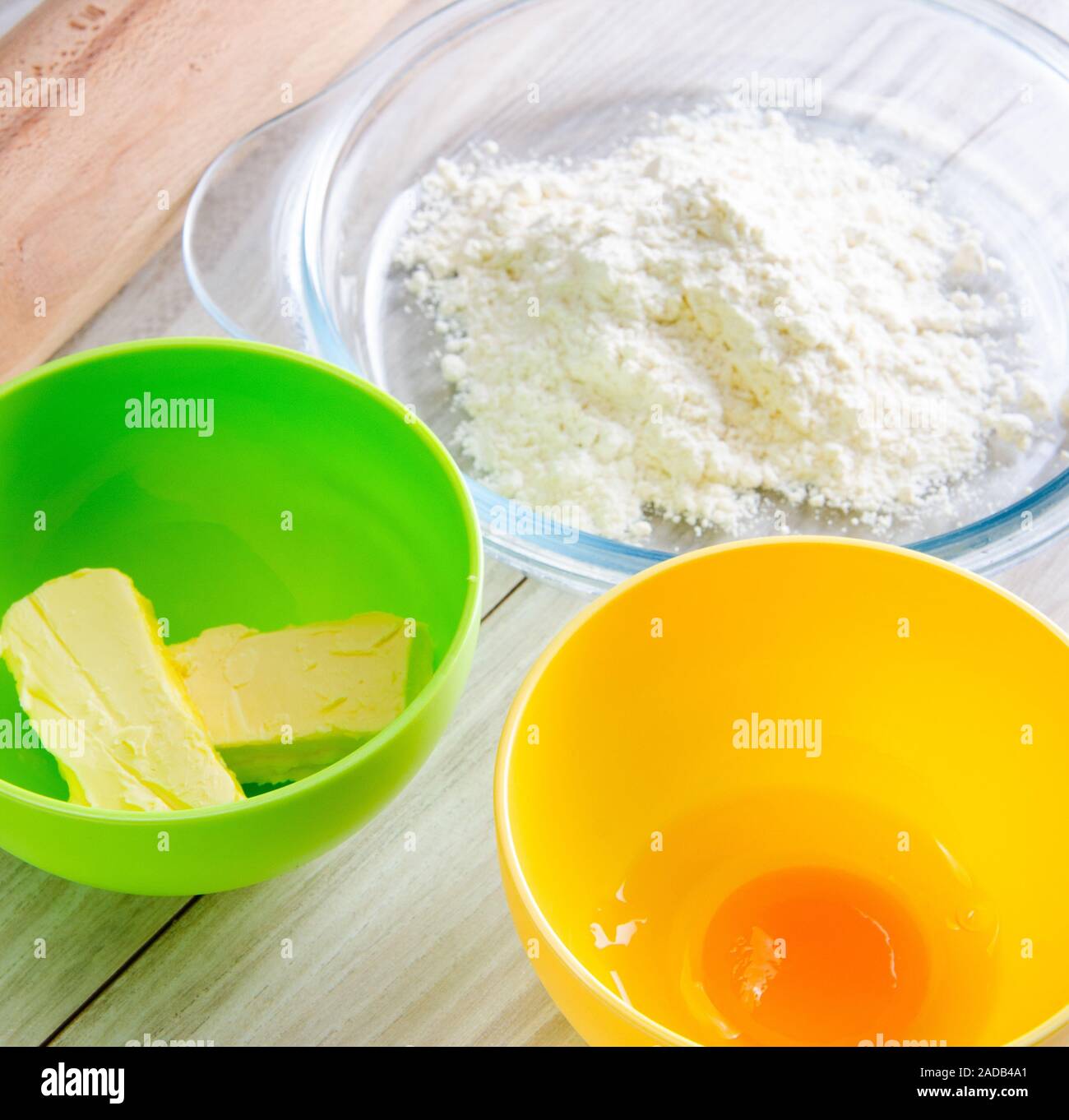 The ingredients ready for baking cookies Stock Photo - Alamy