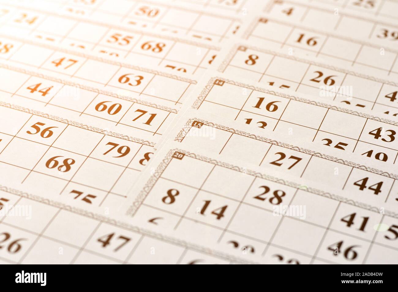 Board old lotto game with wooden elements. Bingo cards. Background ...