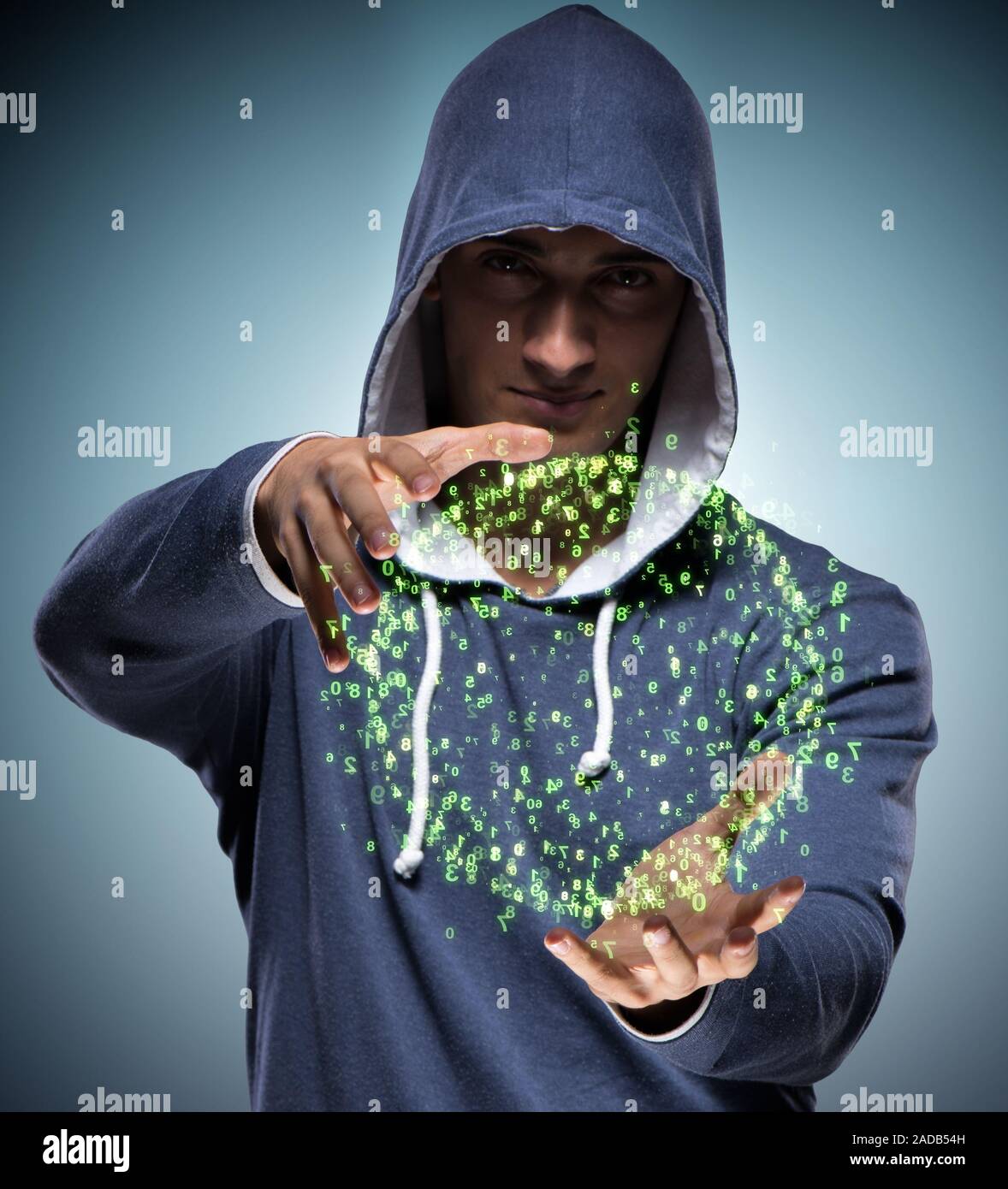 Young hacker in cyber security concept Stock Photo - Alamy