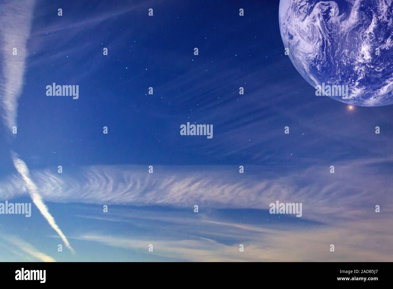 cloudy sky view stars earth abstraction texture background. elements of ...