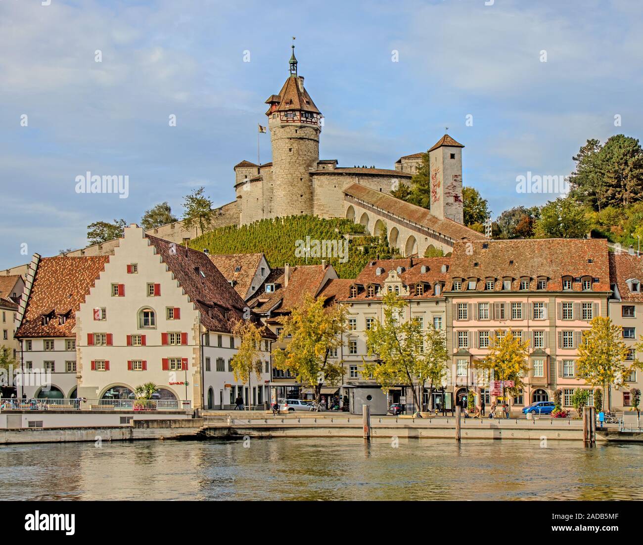 Old town Schaffhausen with Fortress Munot, Switzerland Stock Photo - Alamy