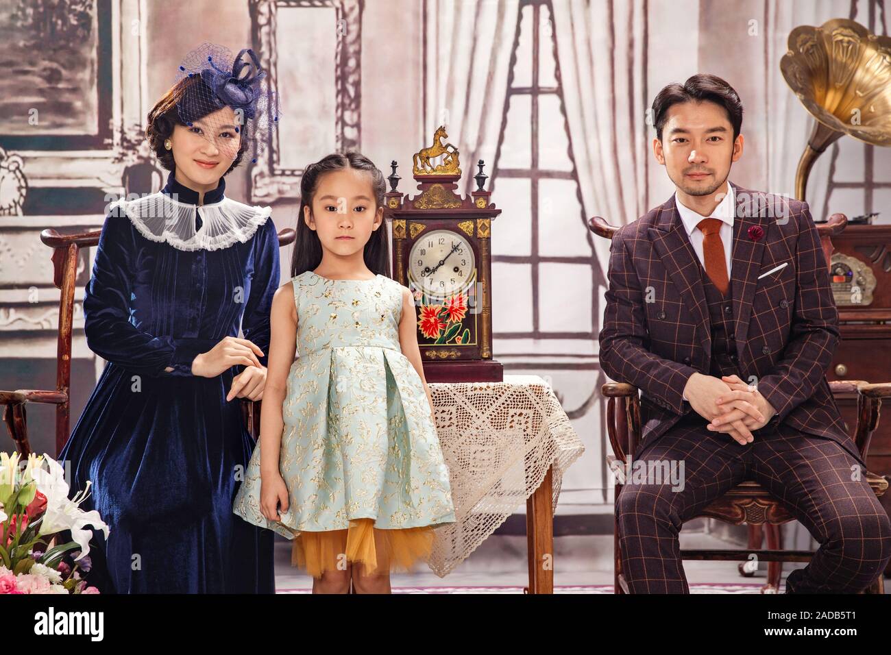 Retro family photos Stock Photo - Alamy