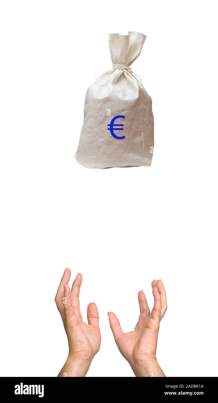 Bag with euro Stock Photo - Alamy