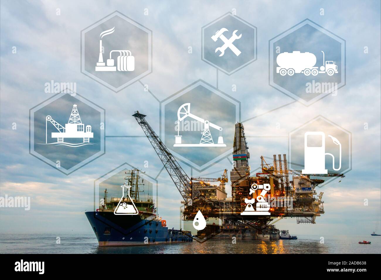 Concept of automation in oil and gas industry Stock Photo - Alamy