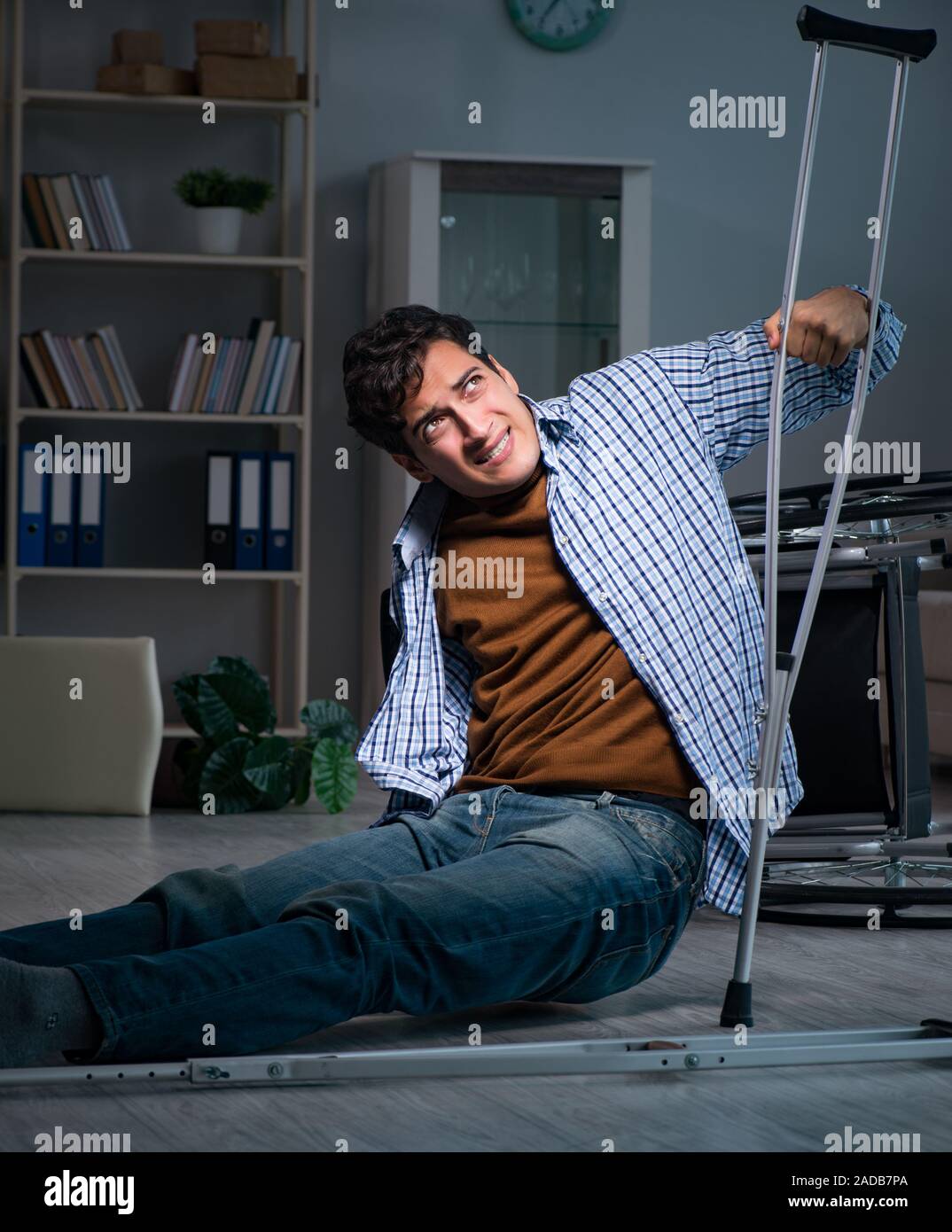 Falling off chair hi-res stock photography and images - Alamy